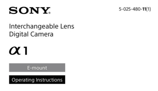 Download Sony a1 User Manual & Help Guide - Daily Camera News
