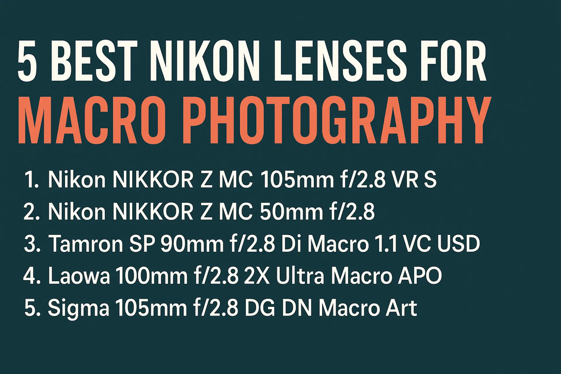 5 Best Nikon Lenses for Macro Photography – From Beginners to ...